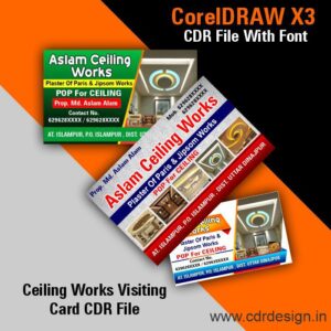 Ceiling Works Visiting Card CDR File || Visiting Card CorelDRAW CDR ...