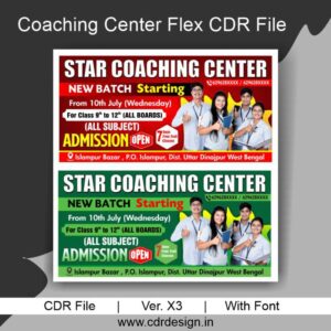 Coaching Center Flex CDR File CorelDRAW Design - cdrdesign.in