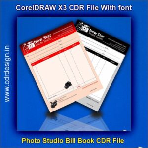 Photo Studio Bill Book CDR File New Design in CorelDRAW - cdrdesign.in