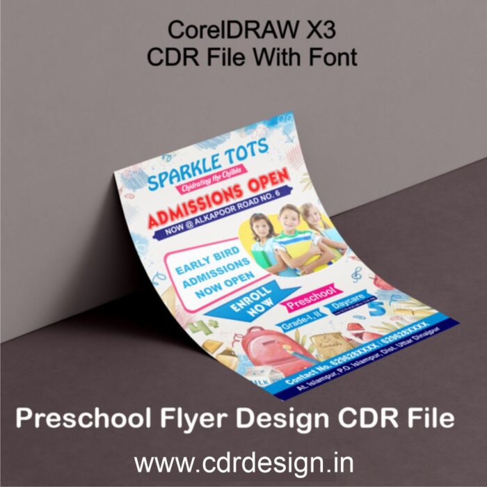 Single Colour School Result Card Design CDR File - cdrdesign.in