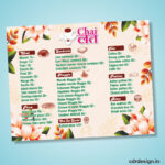Chai Coffee Menu Card Design CDR File - cdrdesign.in