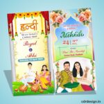 Mehndi and Haldi Ceremony Banner Design cdr file - cdrdesign.in