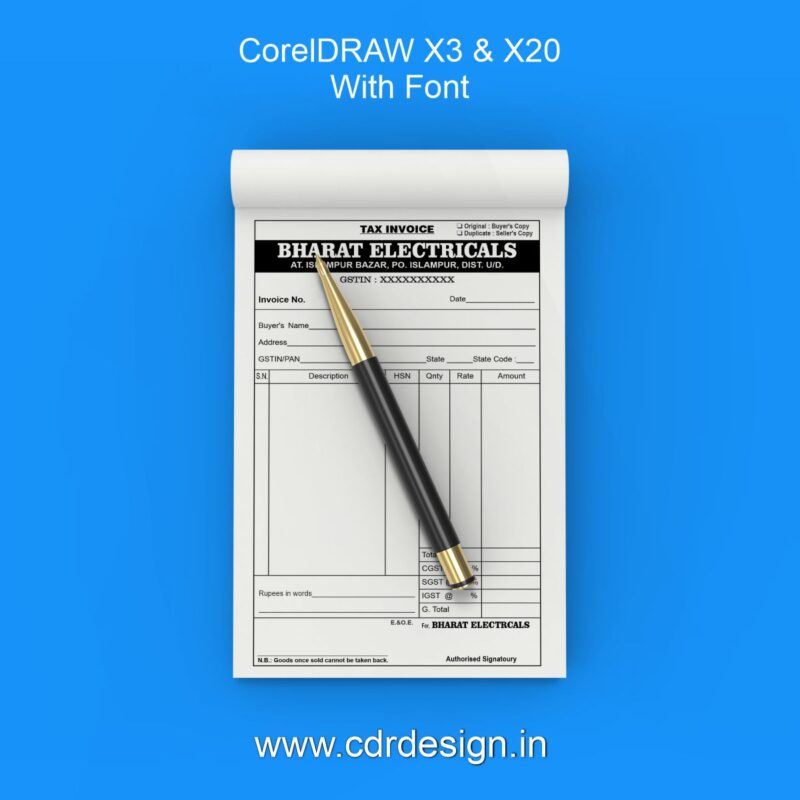 School Fee Receipt CDR File - cdrdesign.in