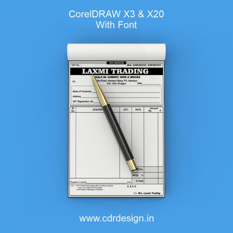 School Fee Receipt CDR File - cdrdesign.in