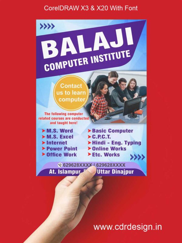 Coaching Flyer Design CDR File || Coaching Handbill Design - cdrdesign.in