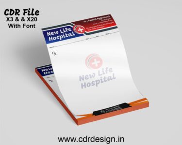 Hospital Pad Design CDR File - cdrdesign.in