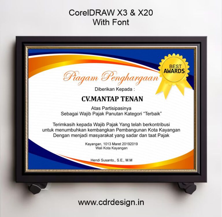 Certificate Template Design CDR File - cdrdesign.in