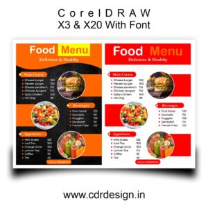 Food Menu Card Design CDR File - cdrdesign.in