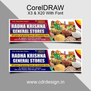 General Stores Banner Design CDR File - cdrdesign.in