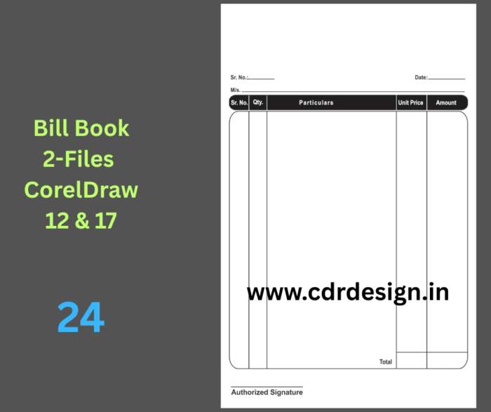 Bill Book - cdrdesign.in