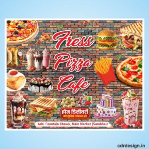 Restaurant Wall Wallpaper Flex Design CDR File - cdrdesign.in